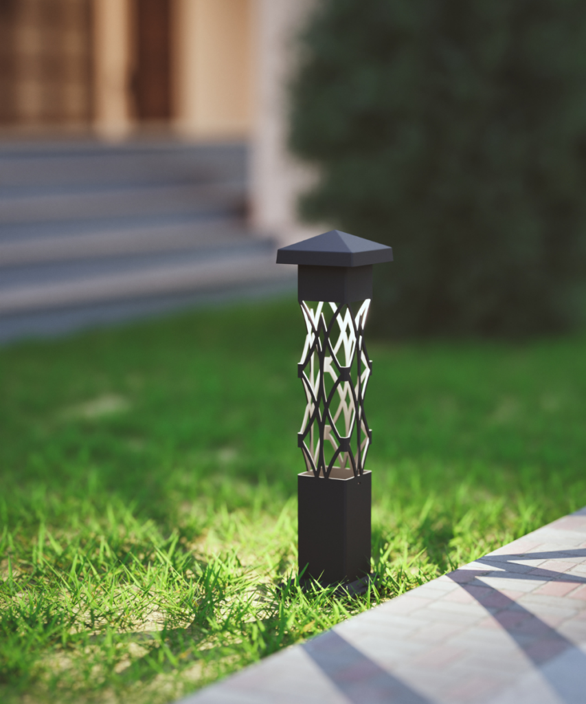 Diamond Design Bollard - Nightscaping USA