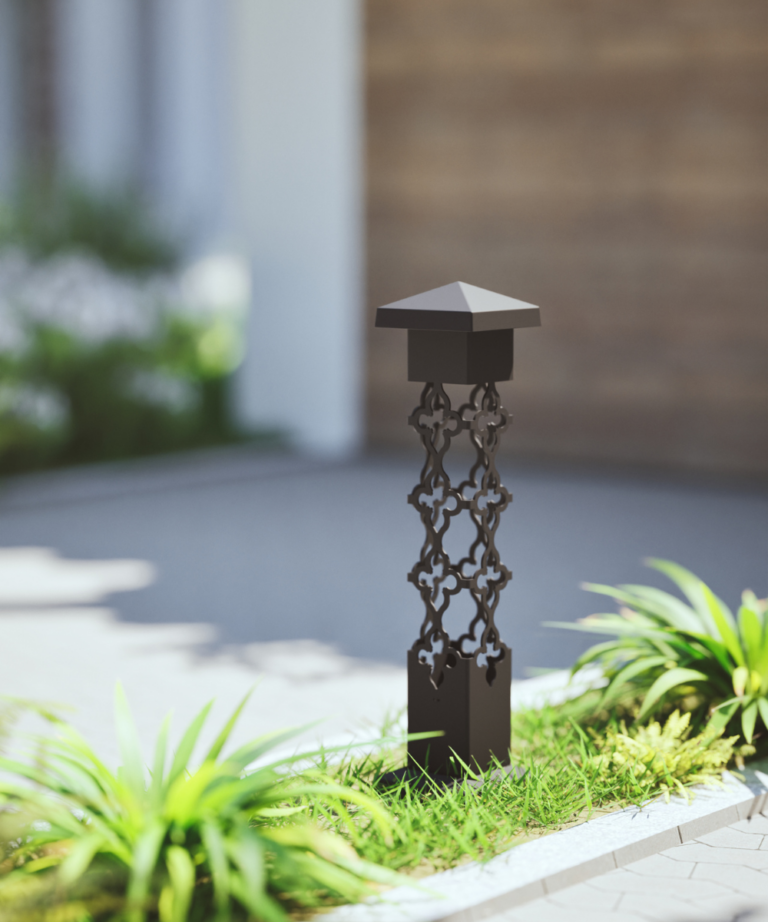 Crosses Design Bollard - Nightscaping USA