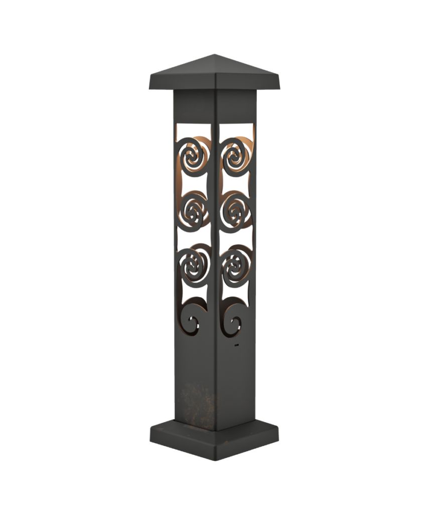 Spiral Design Bollard - Nightscaping USA